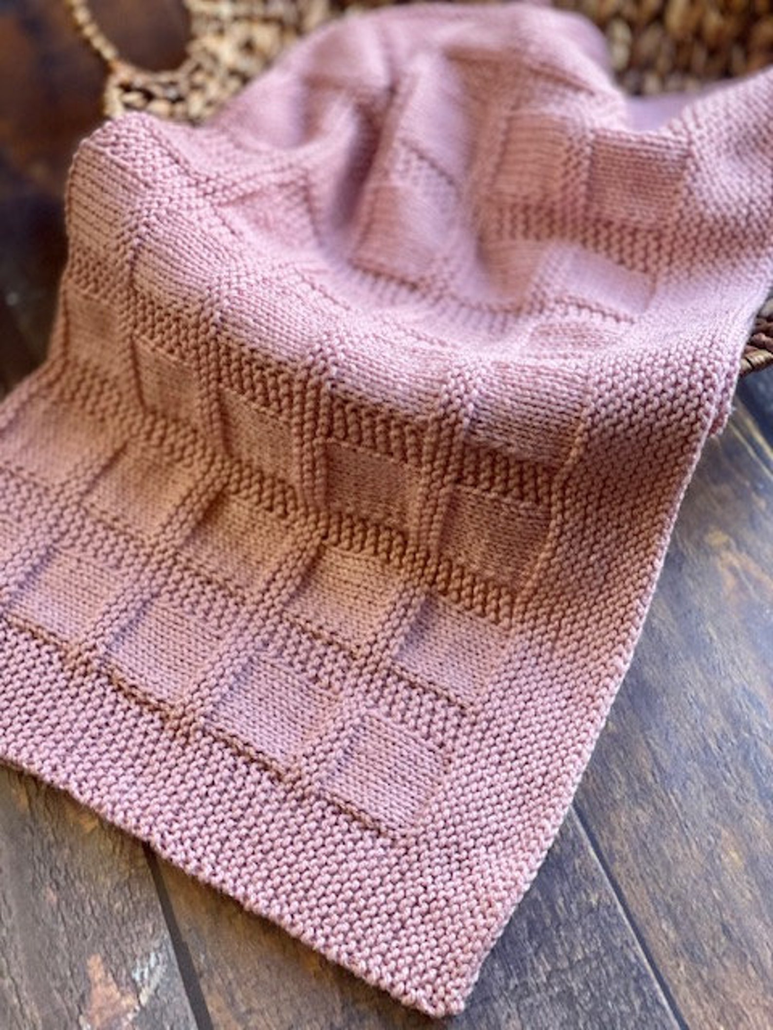 KNITTING PATTERN - the Rory Knitted Baby Blanket Pattern, Knitted Baby ...