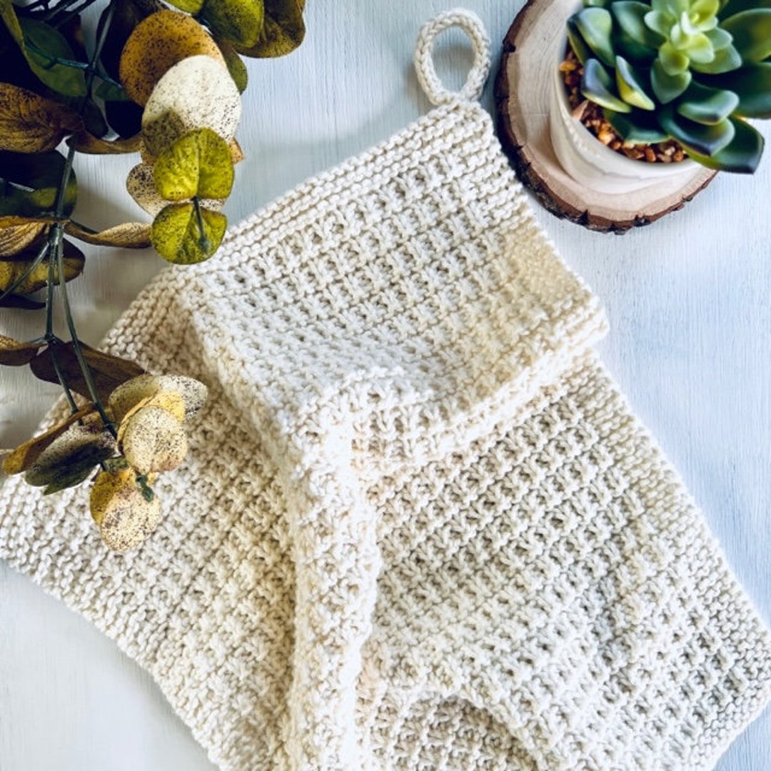 KNITTING PATTERN - the Ridge Hand Towel, Towel Knit Pattern, Tea Towel ...
