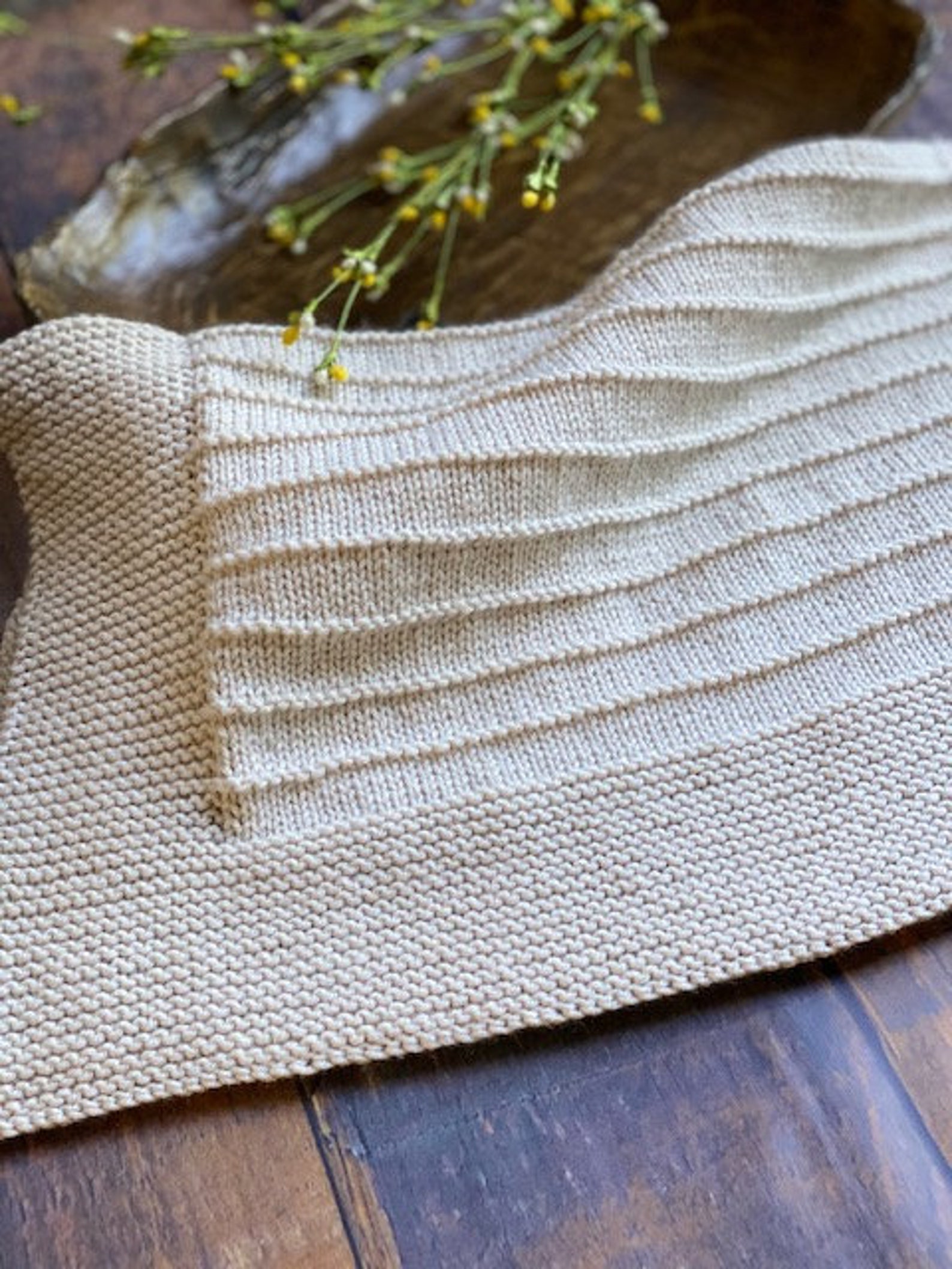 KNITTING PATTERN the Sapling Baby Blanket Knitted Baby - Etsy