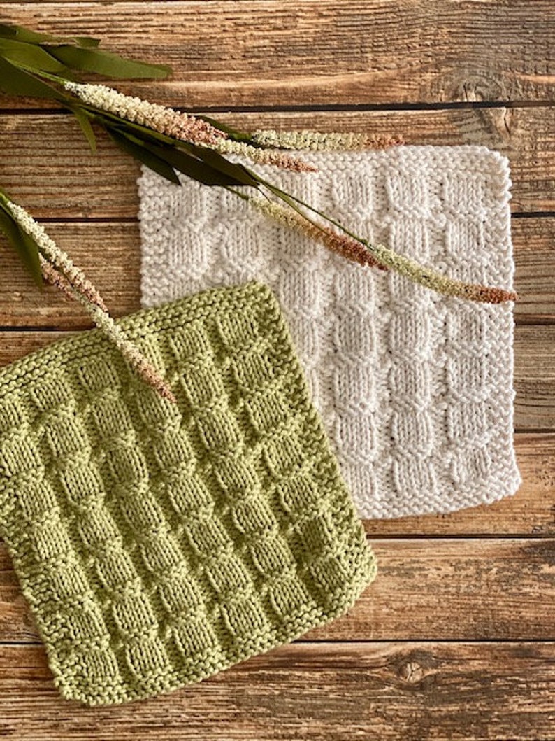 KNITTING PATTERN - Roll Out the Barrels Dishcloth, Knit Dishcloth ...