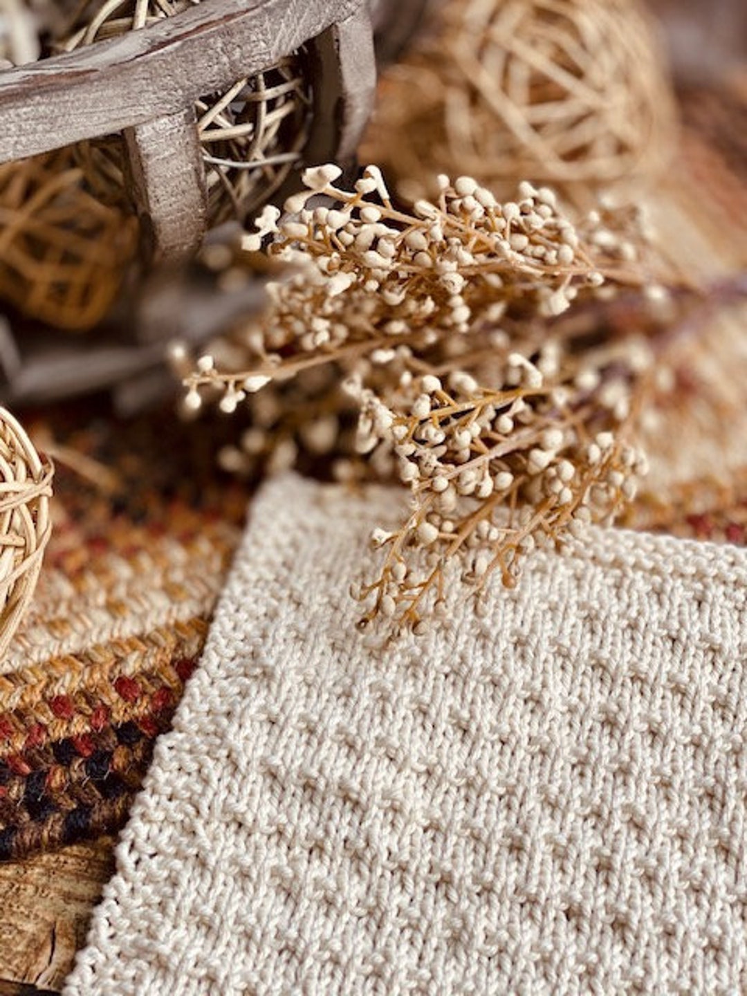 KNITTING PATTERN - Chelsea Dishcloth, Knit Dishcloth Pattern, Knitted ...