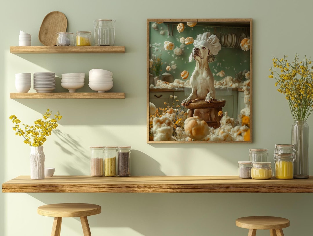 Great Dane Wall Art | Kitchen Dog Portrait in Vintage Style | Royal Pet ...