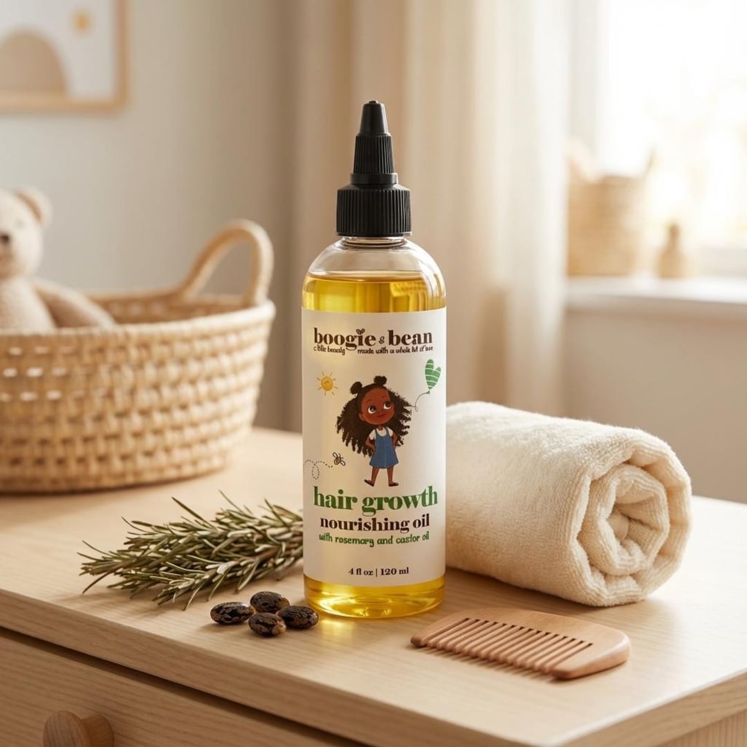 Boogie and Bean Rosemary Kids Hair Growth Oil, Natural Moisturizing and ...