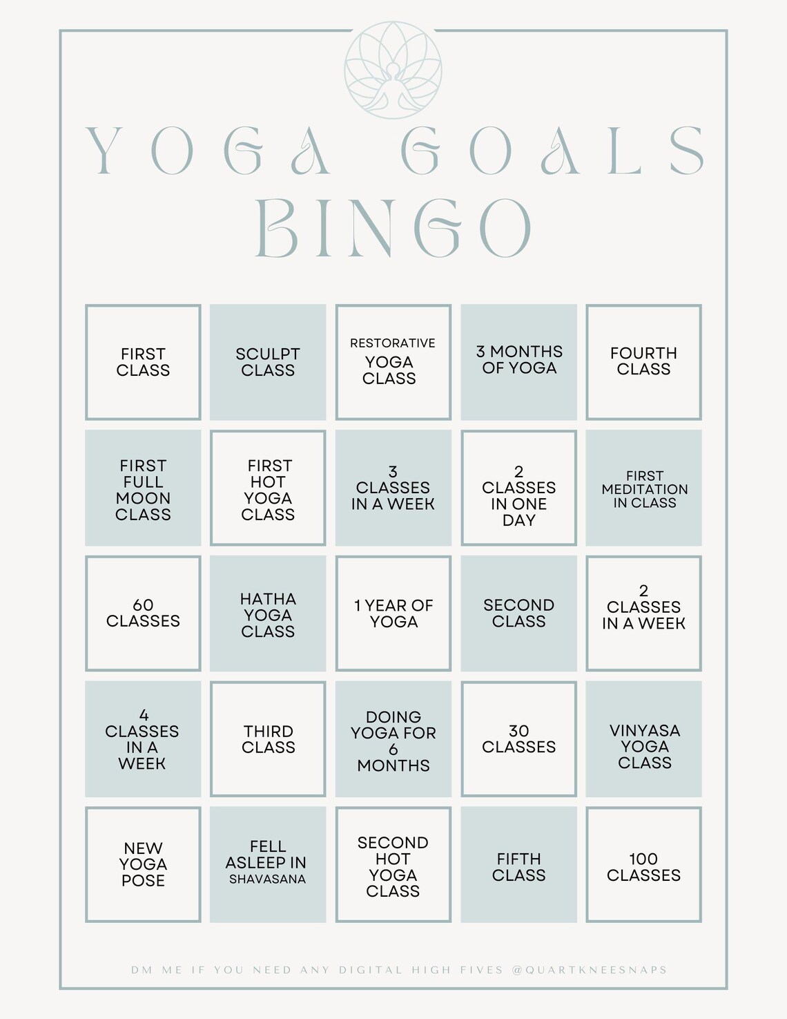 Yoga Bingo - Etsy