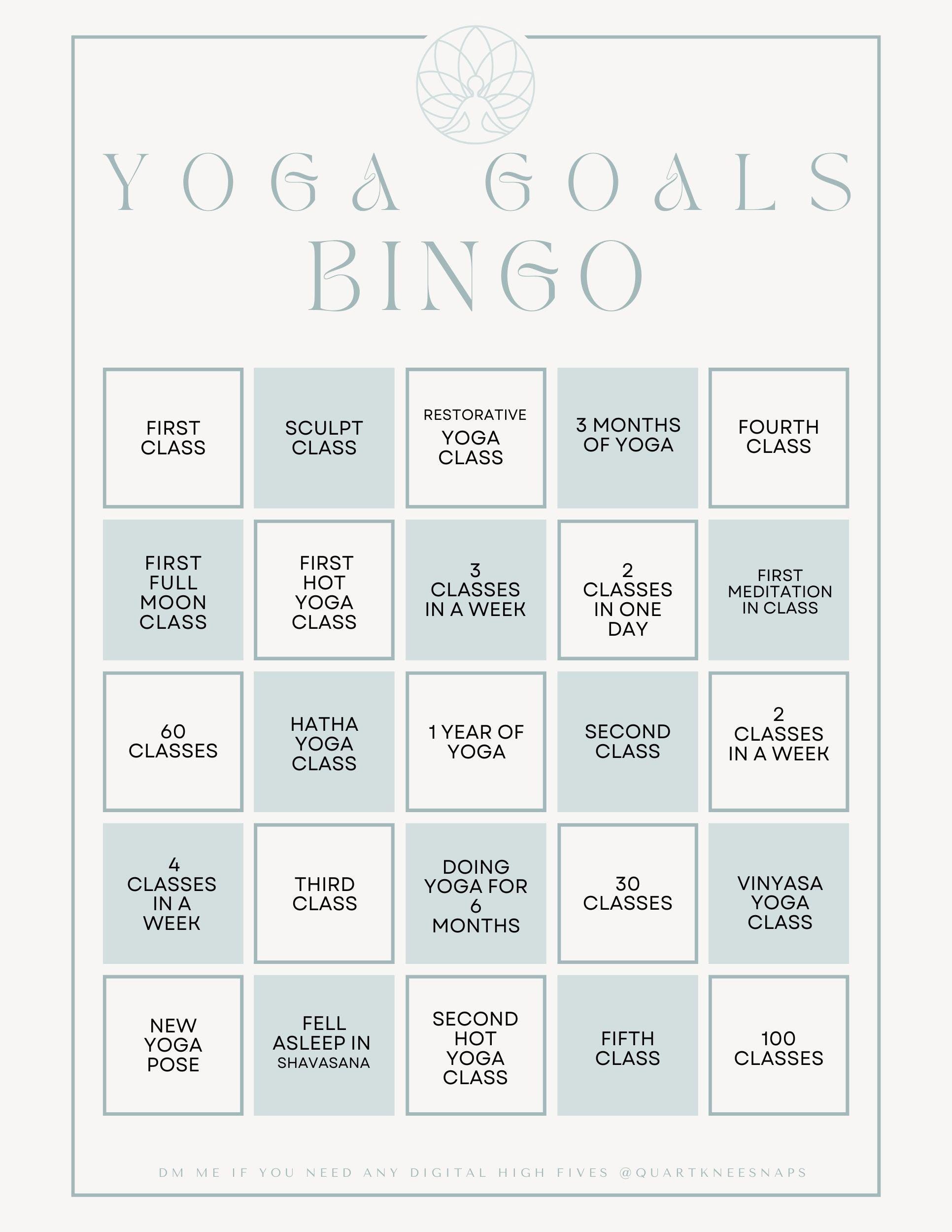 Yoga Bingo - Etsy