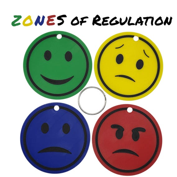 Occupational Therapy Gifts Zones Of Regulation Keychain - Autism / ADHD ...