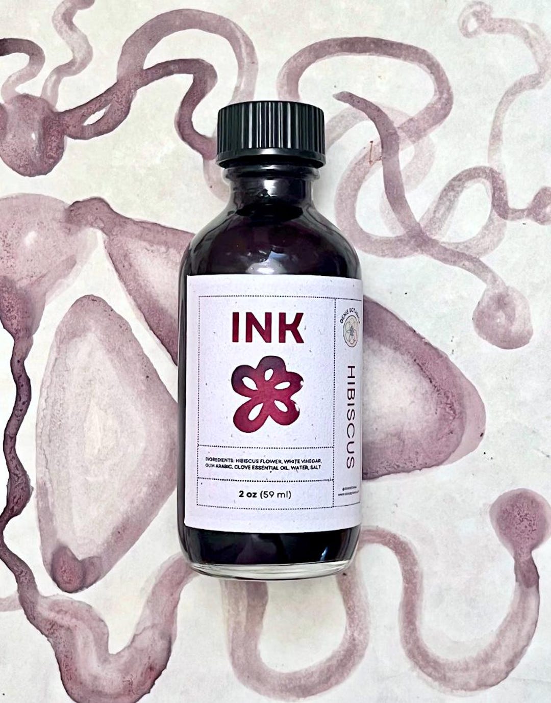 Hibiscus Ink, Handcrafted Natural Ink for Painting and Calligraphy - Etsy