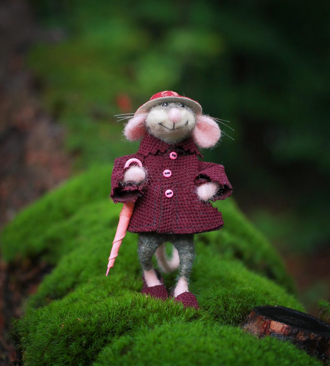 Needle Felted Mouse: Storybook Decor, Woodland Miniatures, 7th ...