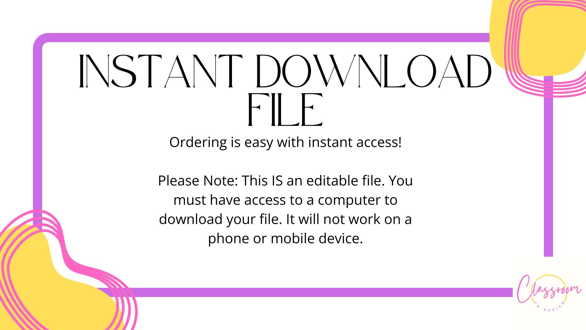Editable Teaching Portfolio Template- Printable Word Document- INSTANT ...