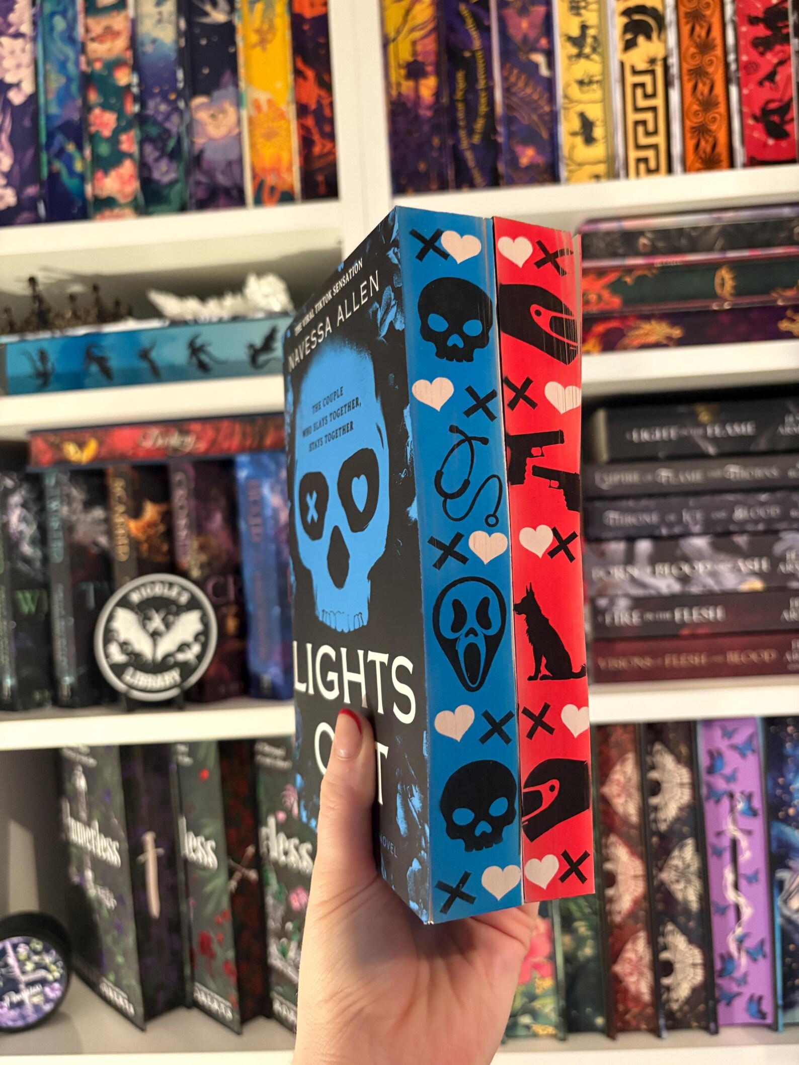 Lights Out by Vanessa Allen: Custom Sprayed Edges Dark Romance Book - Etsy