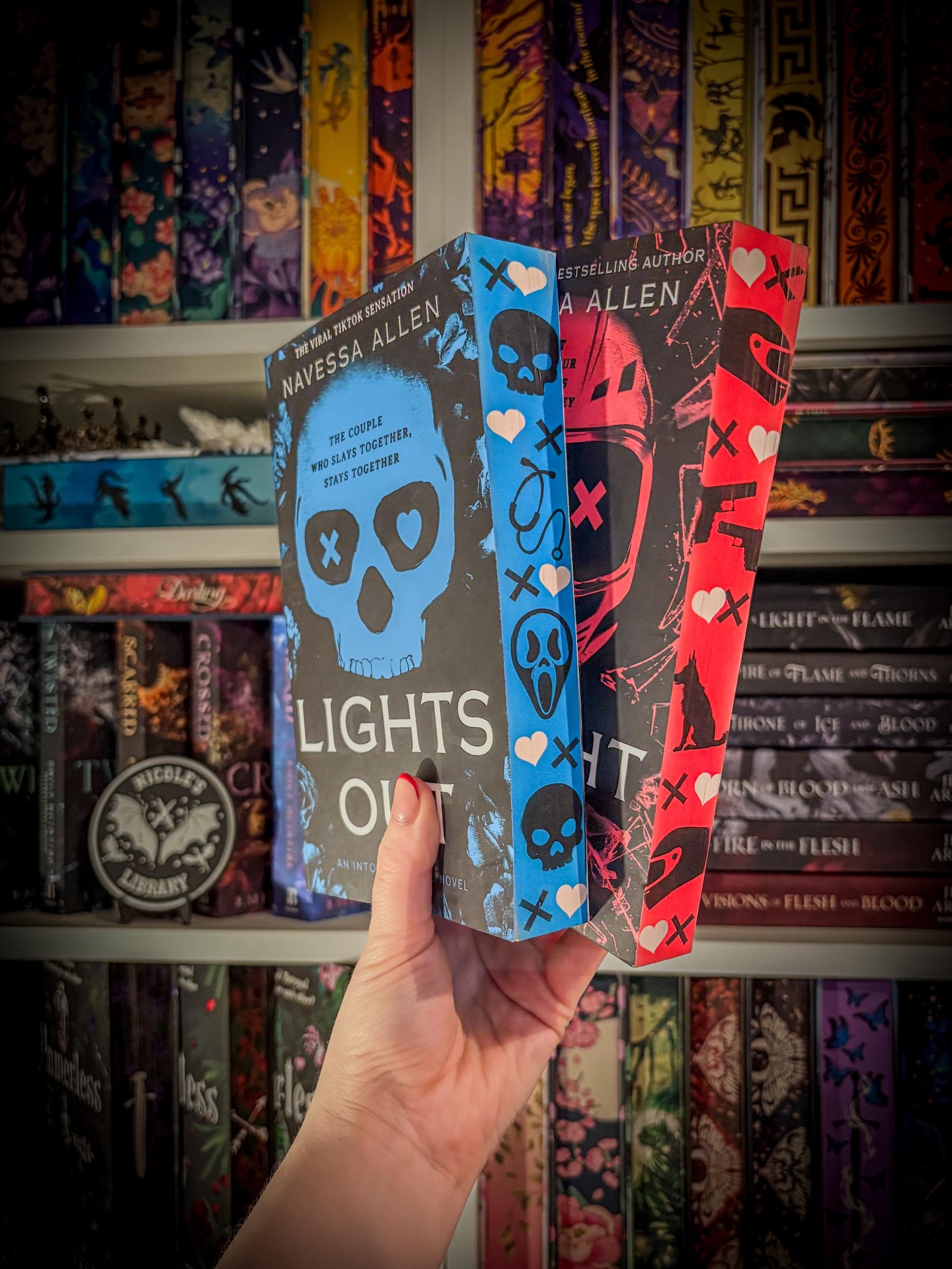 Lights Out by Vanessa Allen: Custom Sprayed Edges Dark Romance Book - Etsy