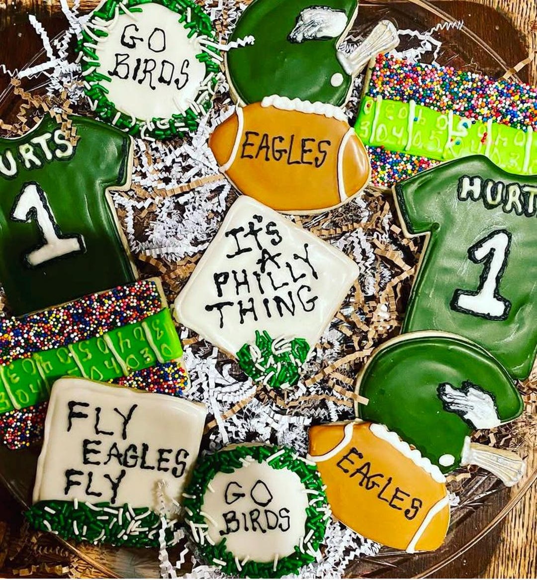 Eagles Theme Decorated Sugar Cookies - 1 Dozen - Etsy
