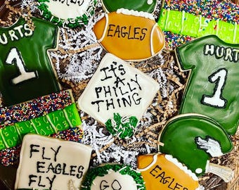 Philadelphia Eagles Royal Icing Sugar Cookies - Etsy