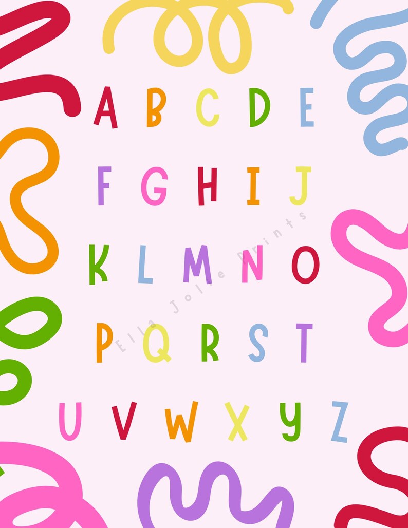ABC Alphabet Chart Poster for Elementary Classroom - Etsy