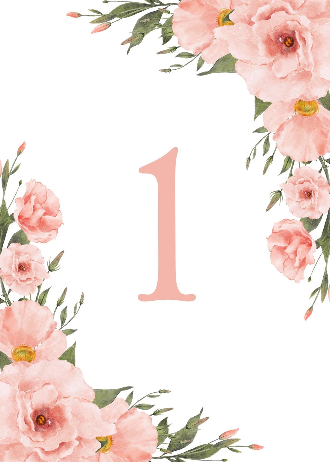 Table Numbers - Printable - Etsy