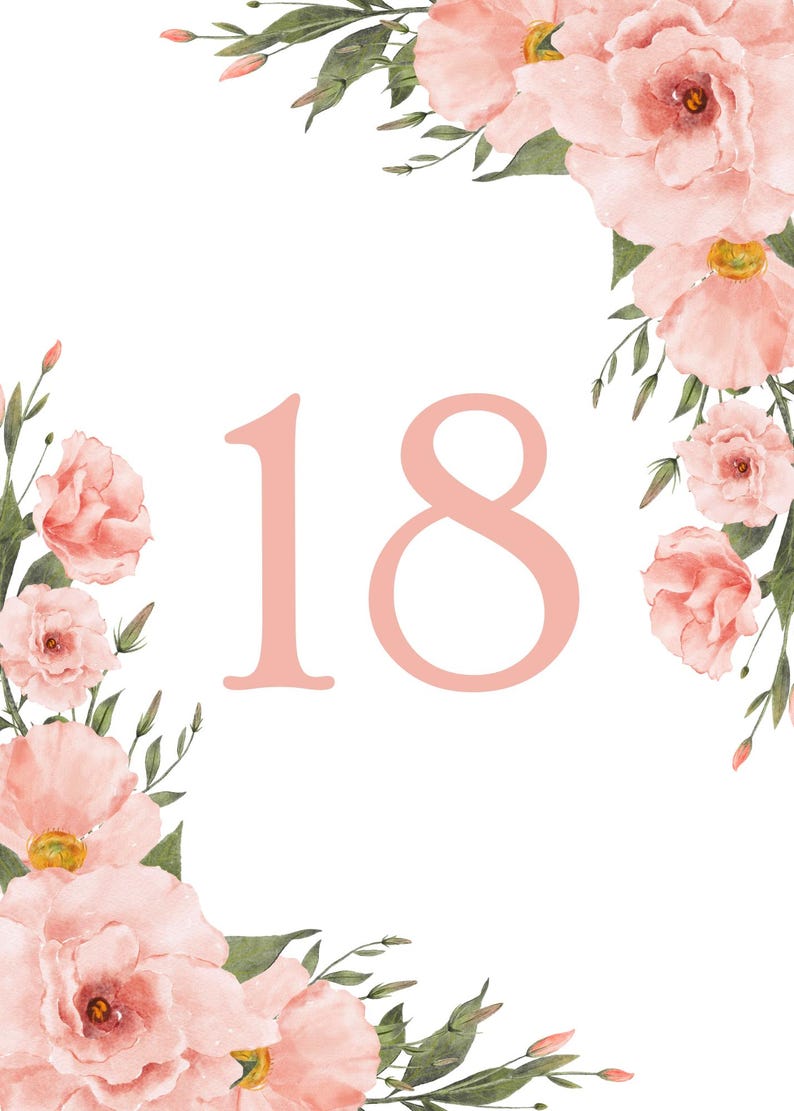 Table Numbers - Printable - Etsy