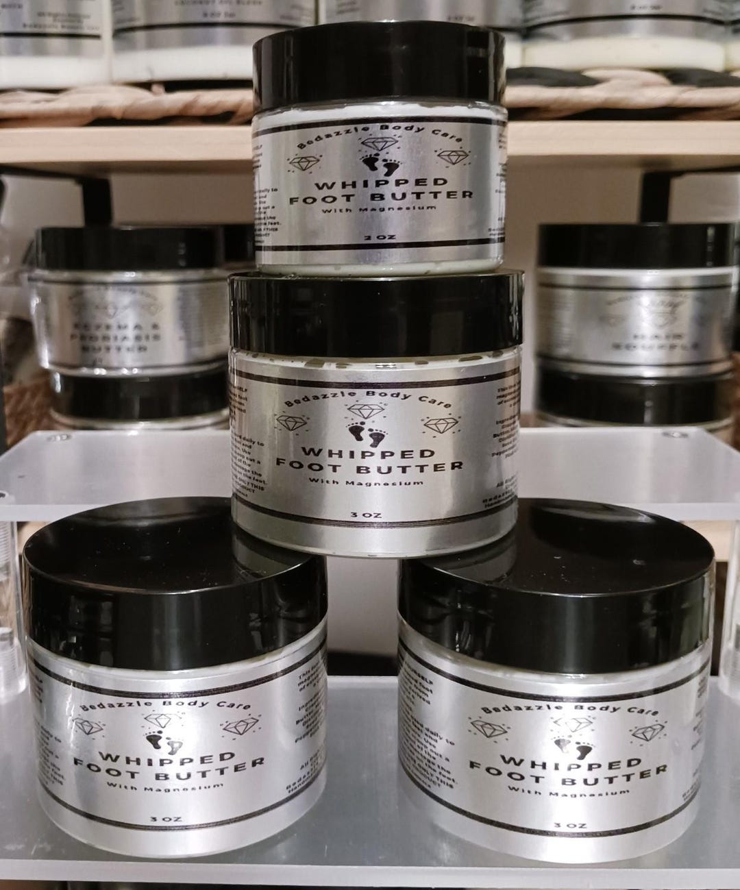 Bedazzlebeautycare 100% Plant-based Whipped Foot Butter | Vegan Foot ...