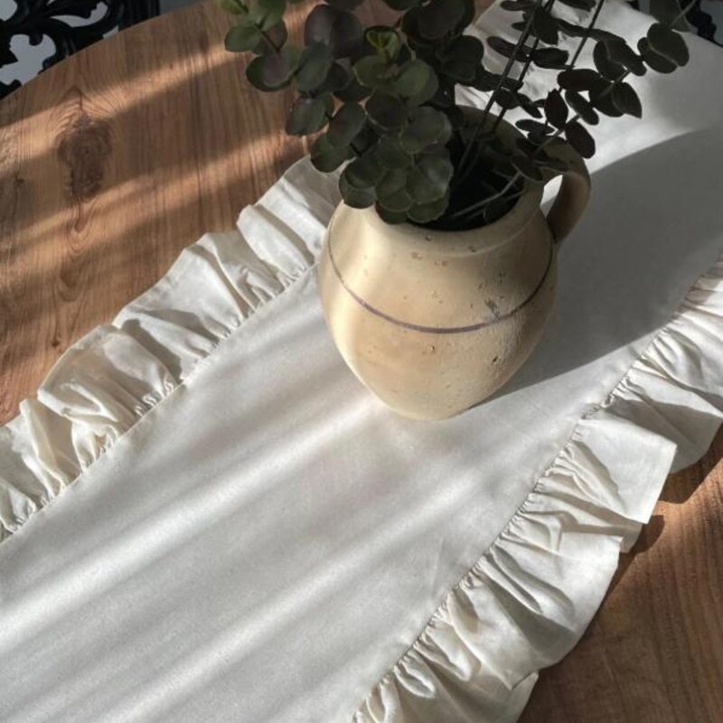 Ruffled Table Runner - Etsy