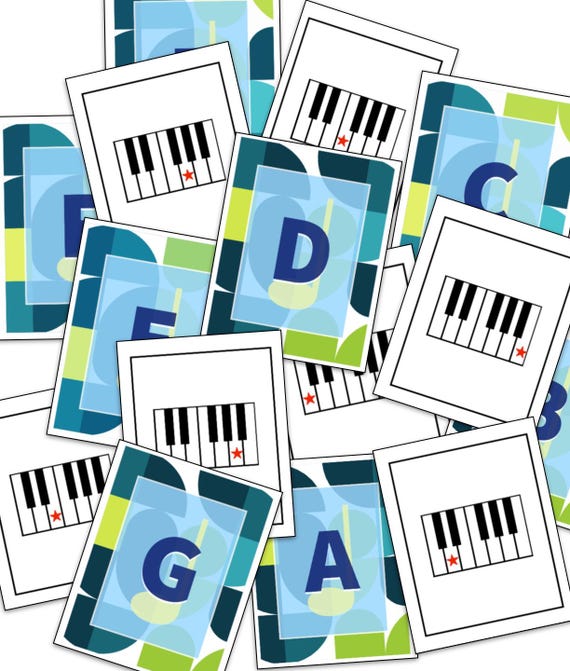 Piano Note Names Flashcards