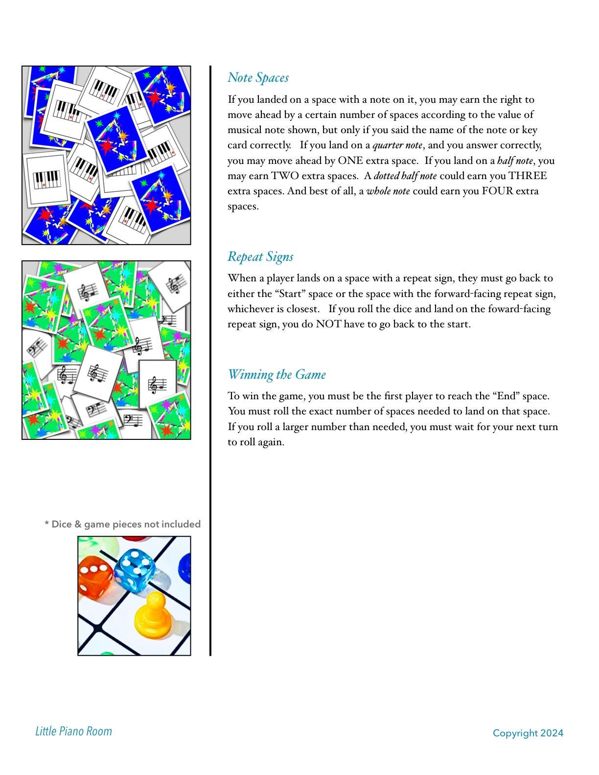 Piano Board Game “note Hopping” - Etsy