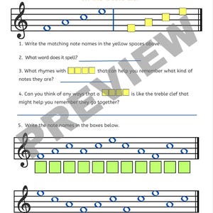 Grand Staff Note Reading Worksheets - Etsy