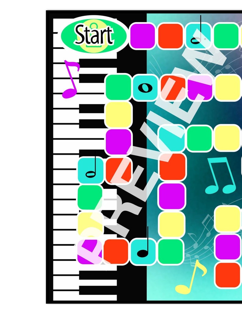 Piano Board Game “note Hopping” - Etsy