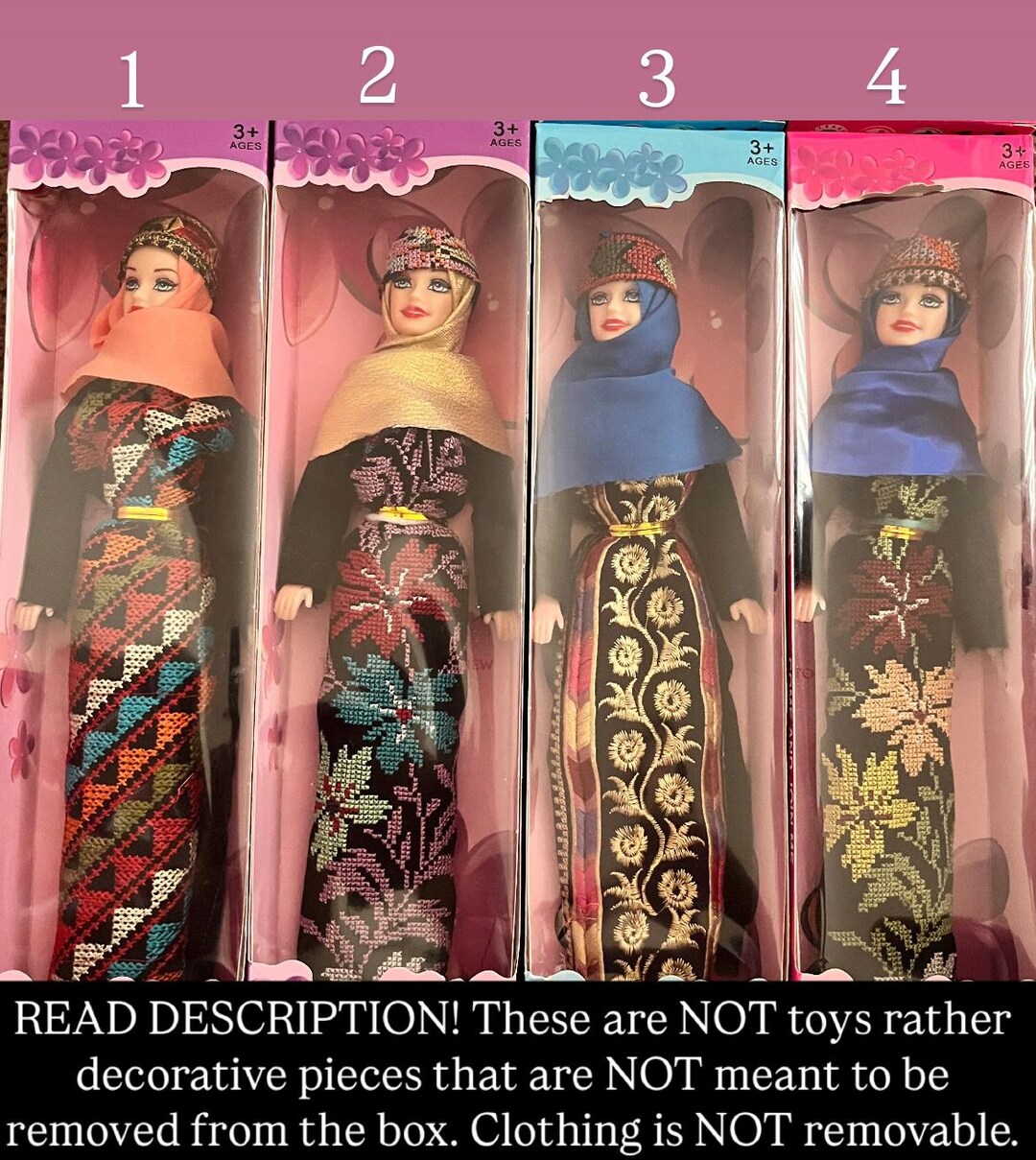 Handmade Palestinian Doll With Tatreez Embroidery, Muslim Doll, Hijabi ...