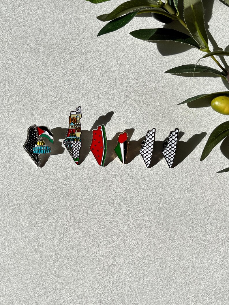 Palestine Flag Pin, Palestine Brooch, Watermelon Pin, Palestine Flag ...
