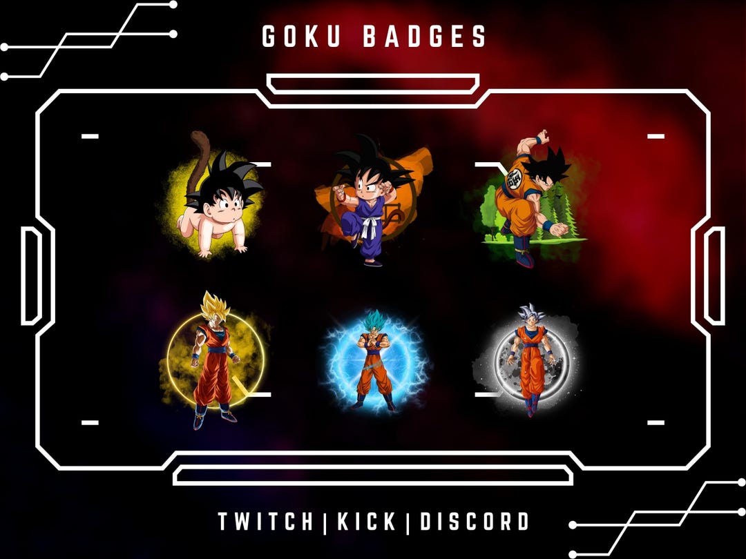 Anime Twitch Sub Badges: Goku Loyalty Badges (digital Download) - Etsy