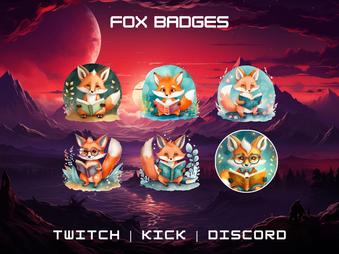 Little Fox Sub Badges | Crafted for Twitch, Kick and Mixer | Twitch ...