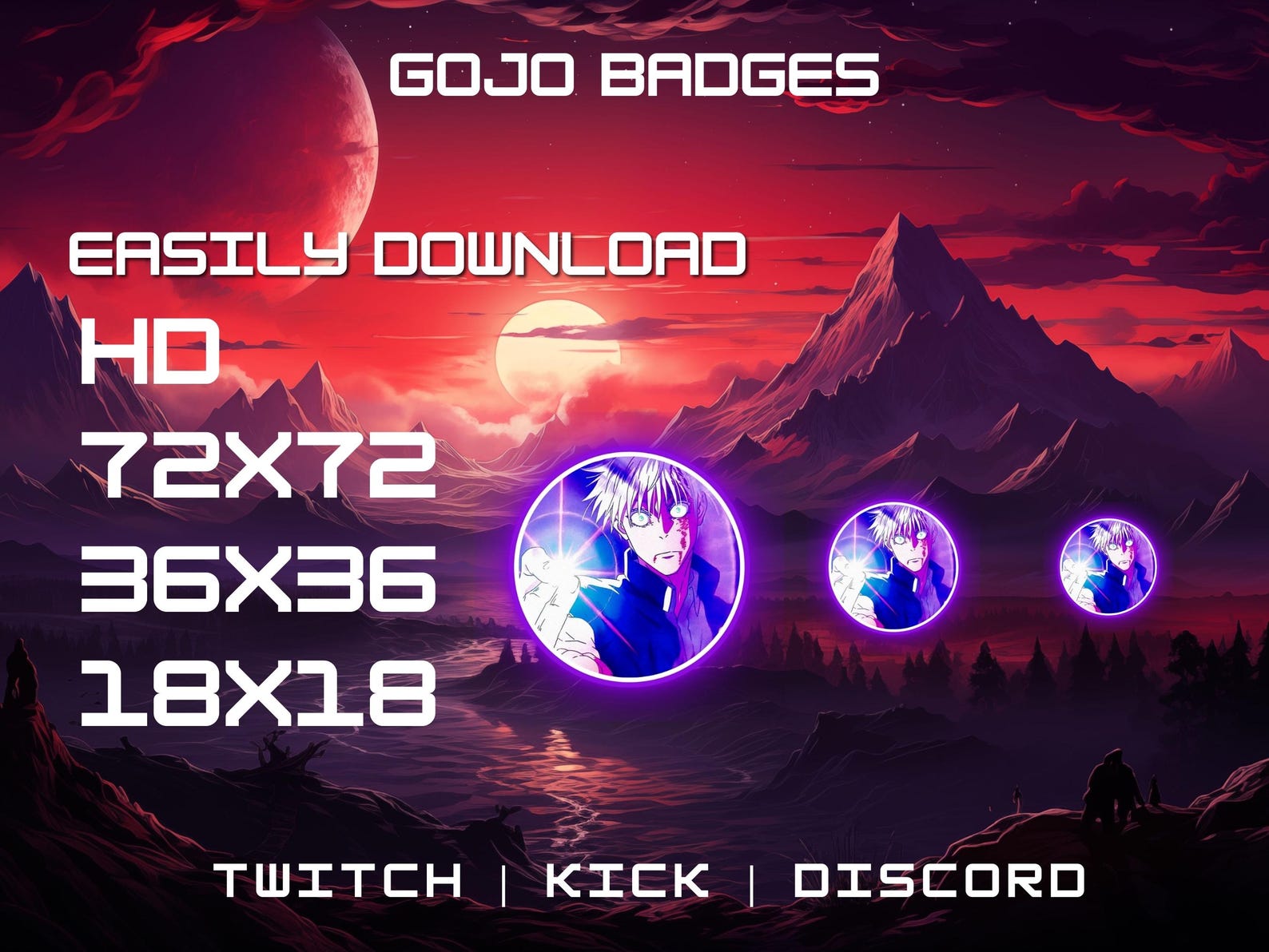 Badge Anime Twitch Sub: Emote di personaggi immaginari (download ...