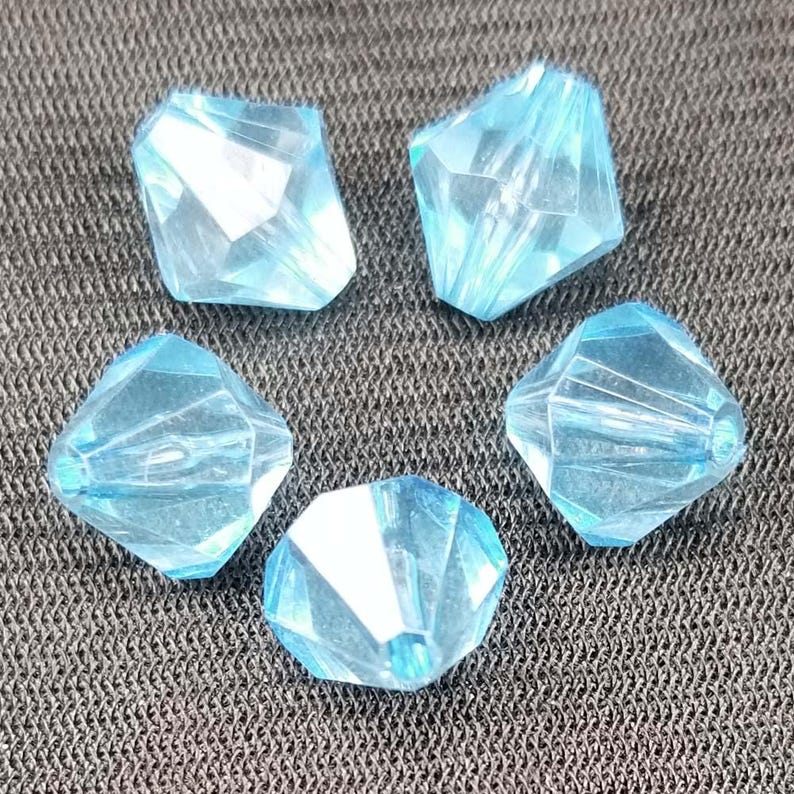 Close Out - BICONE (5mm, 10mm, 12mm, 20mm): 12 Colors. Acrylic Plastic ...