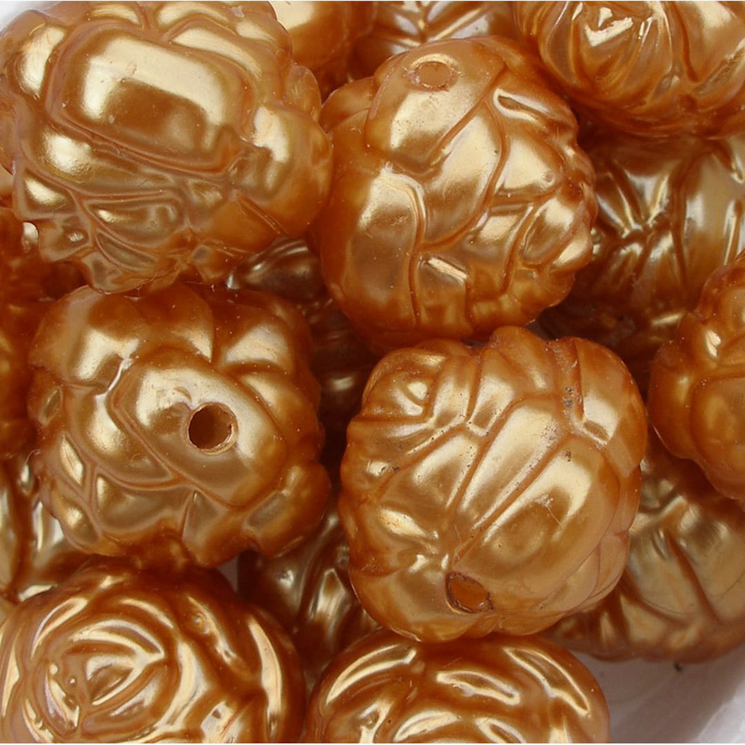 Close Out: PEARL ROSES 18mm; 12 Colors. Acrylic Plastic Pearl Jewelry ...
