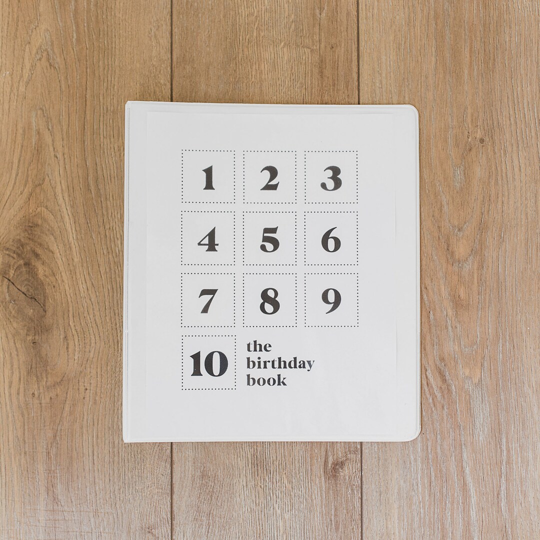 The Birthday Book - Printable PDF - Etsy