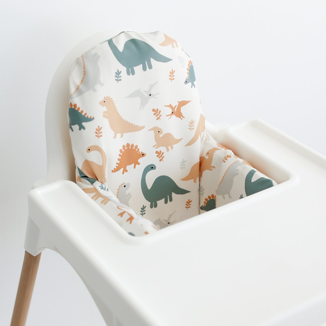 IKEA Highchair Wipeable Cushion Cover - Dino Time - Etsy