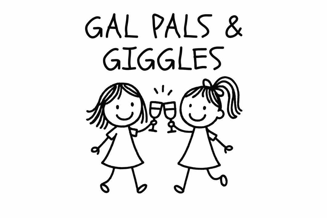 Gal Pals & Giggles PNG | Funny Galentine’s Day Clipart | Girls Night ...