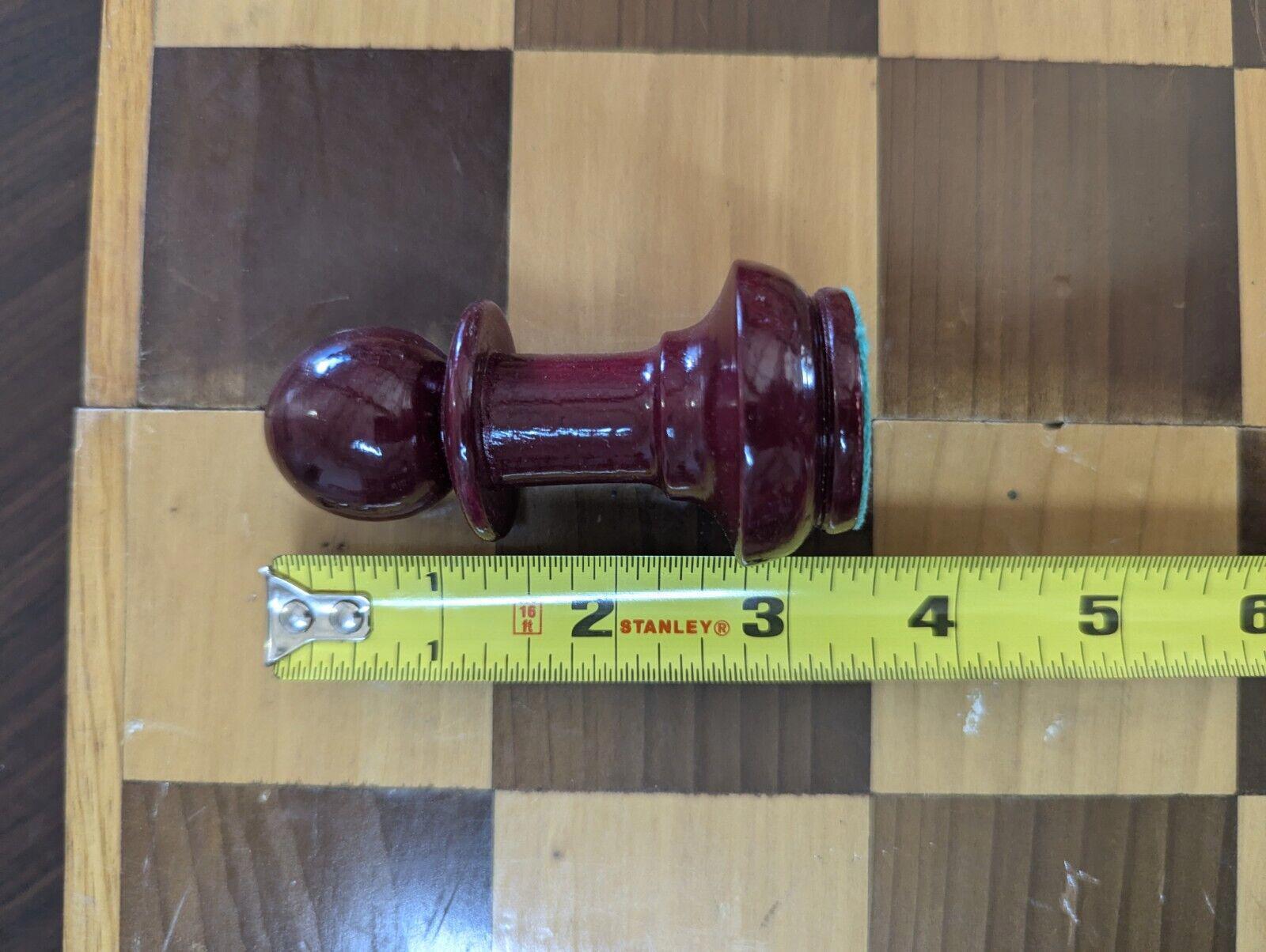 Vintage 60's JUMBO Wooden Chess Set 7" King 20"×20" Folding Playing ...