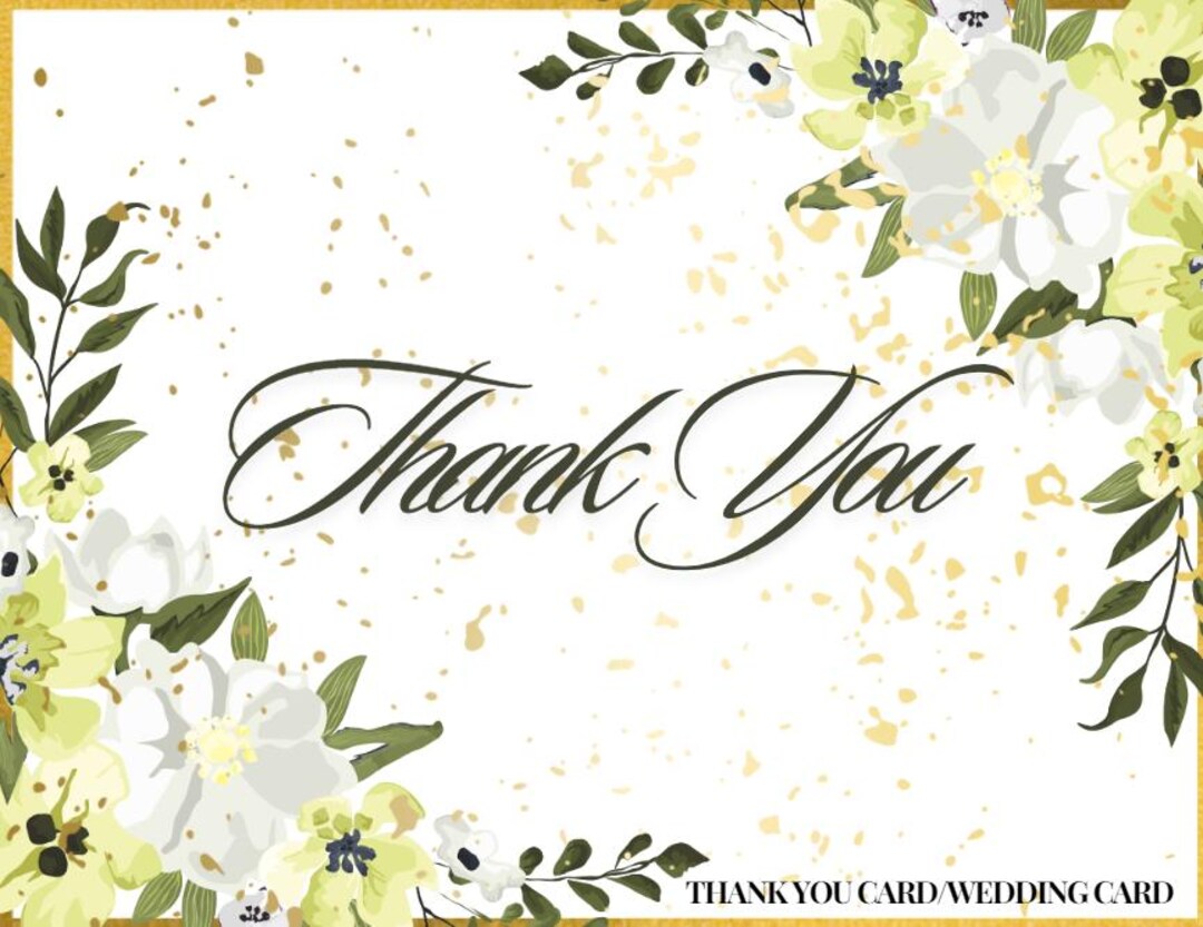 Thank You Card - Etsy