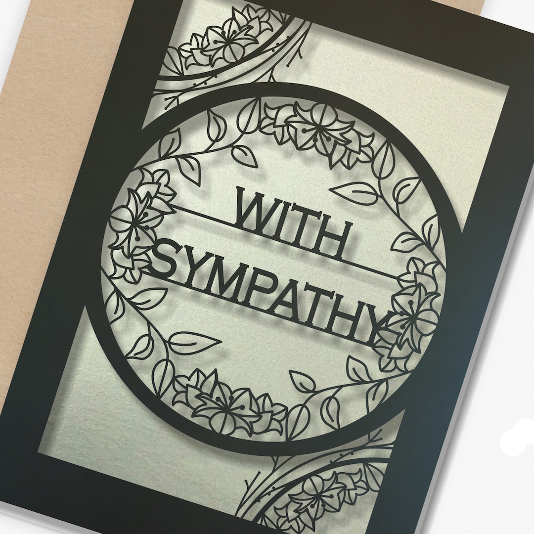 Papercut Sympathy Card, Condolence Card, Bereavement Card, Handmade ...