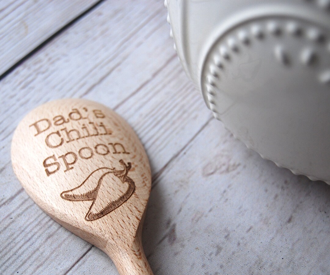 Personalised Wooden Spoons ~ Chili Stiring Spoon. Great Gift for the ...