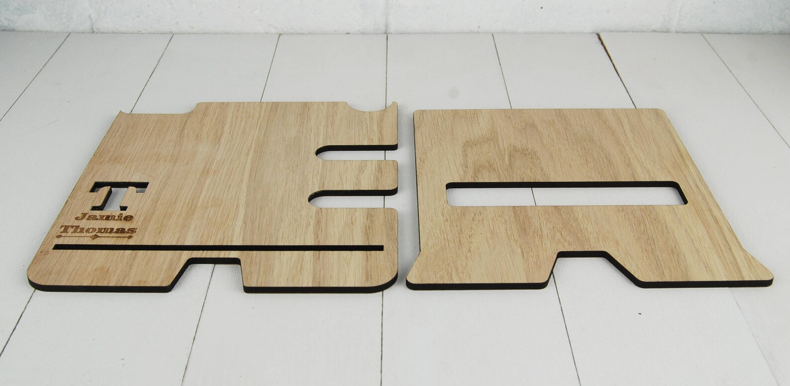 Personalised Oak Docking Station With Free Custom Wording. - Etsy UK