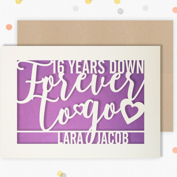 16 Year Wedding Anniversary Cards - Etsy