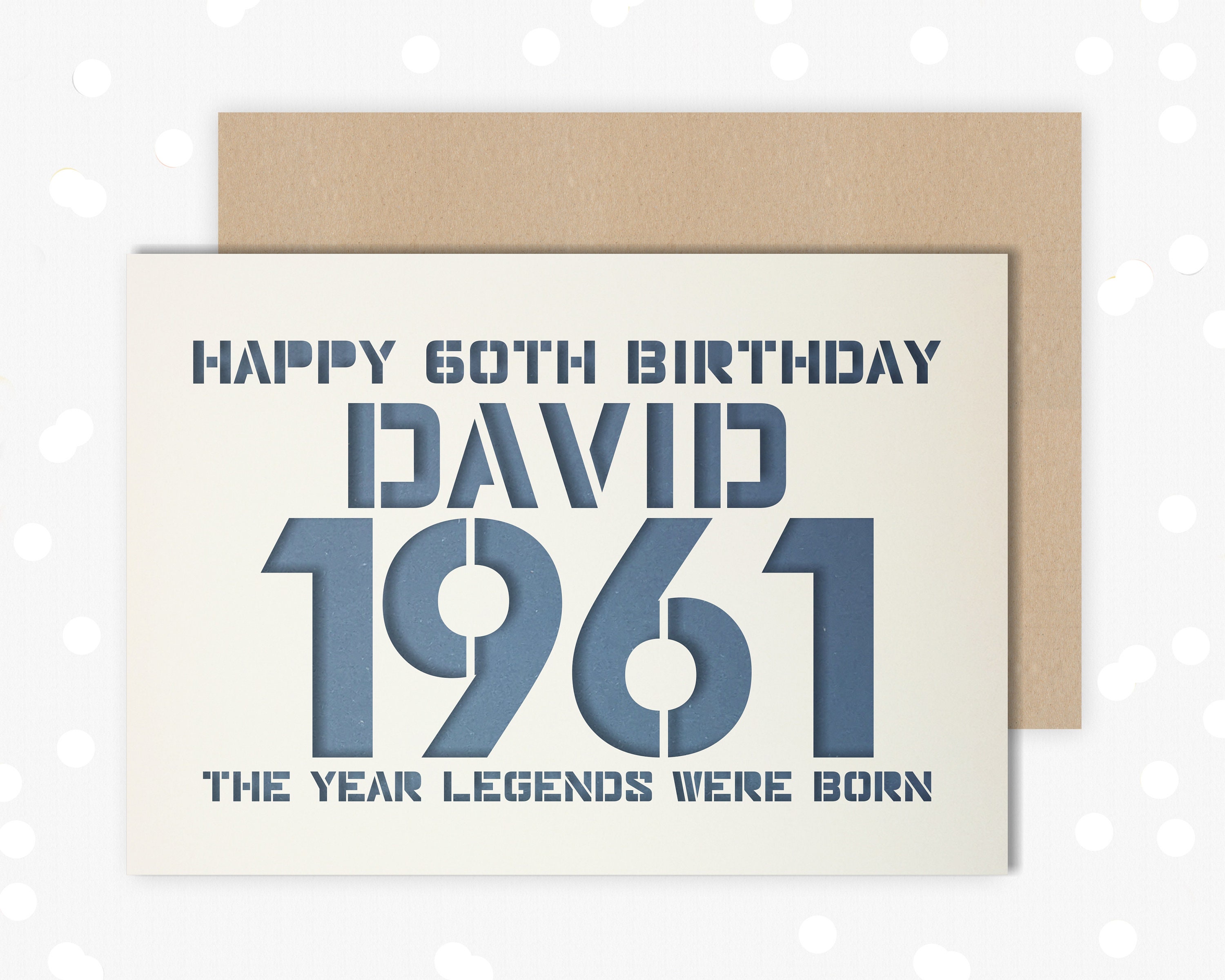 60 Papercut Personalised Birthday Card for Him Design With the Name ...