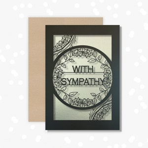 Papercut Sympathy Card, Condolence Card, Bereavement Card, Handmade ...