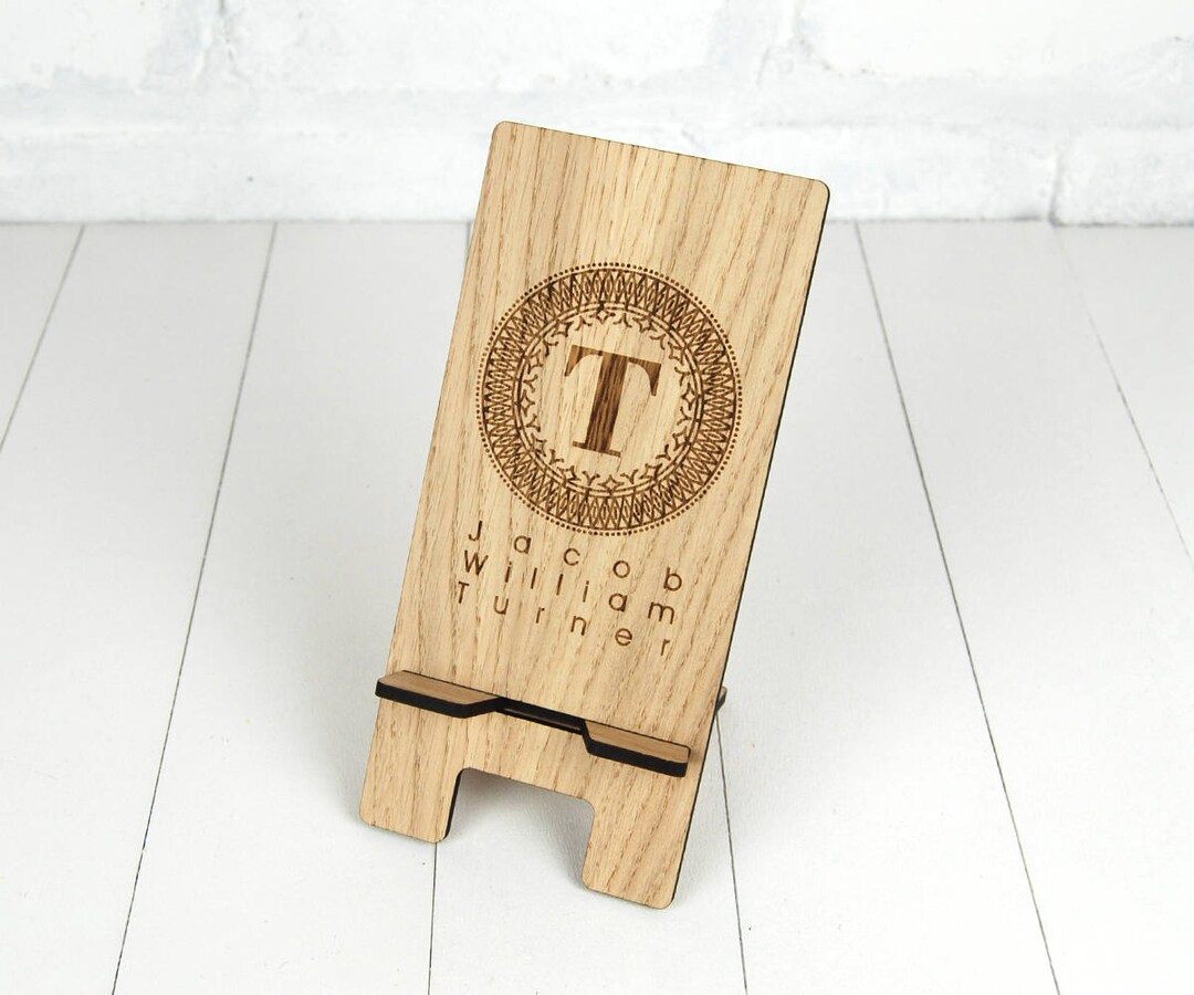 Personalised Phone Stand - Electronic Stand - Wooden Mobile Phone Stand ...