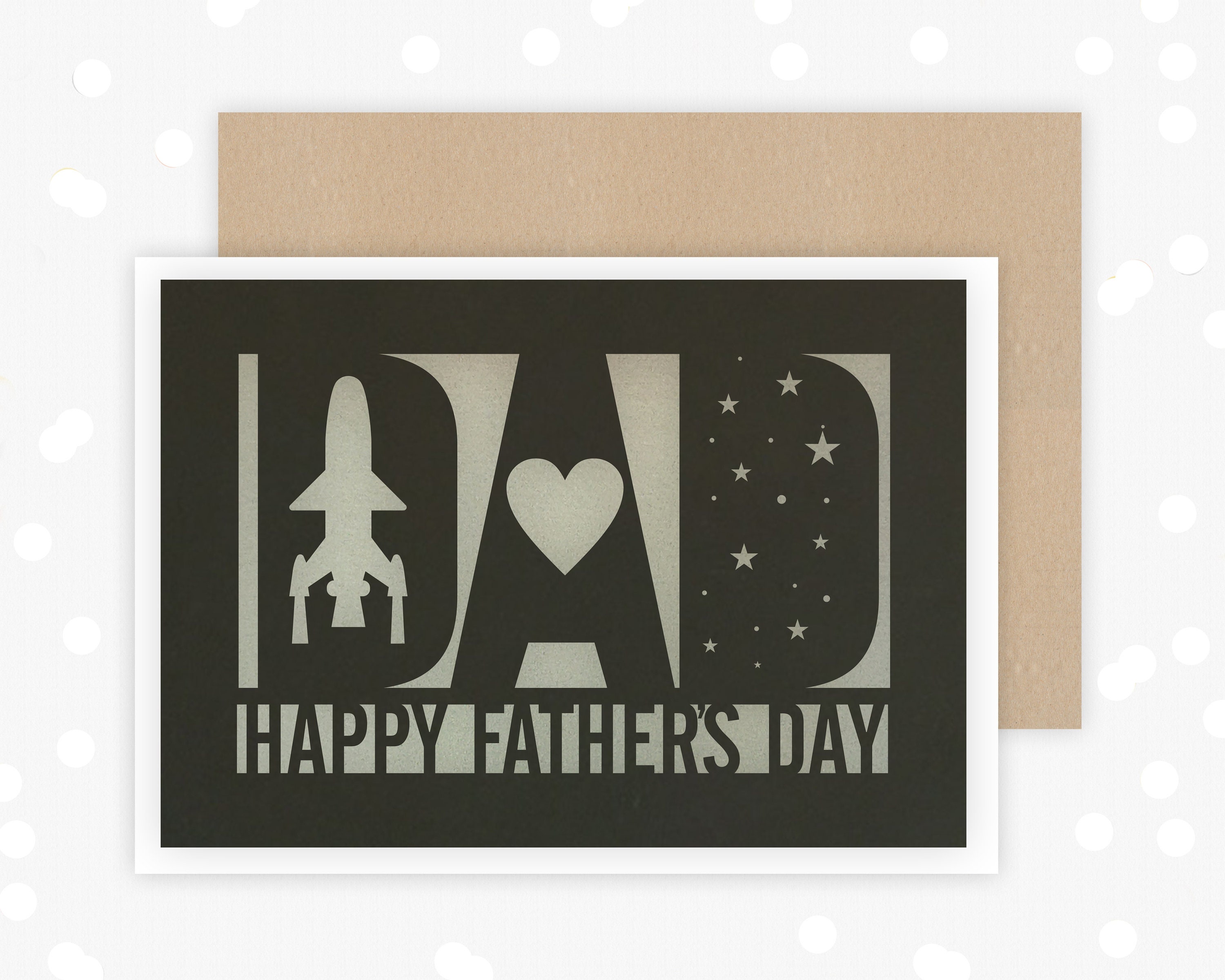 Fathers Day Card Space themed Papercut Card Card for him | Etsy