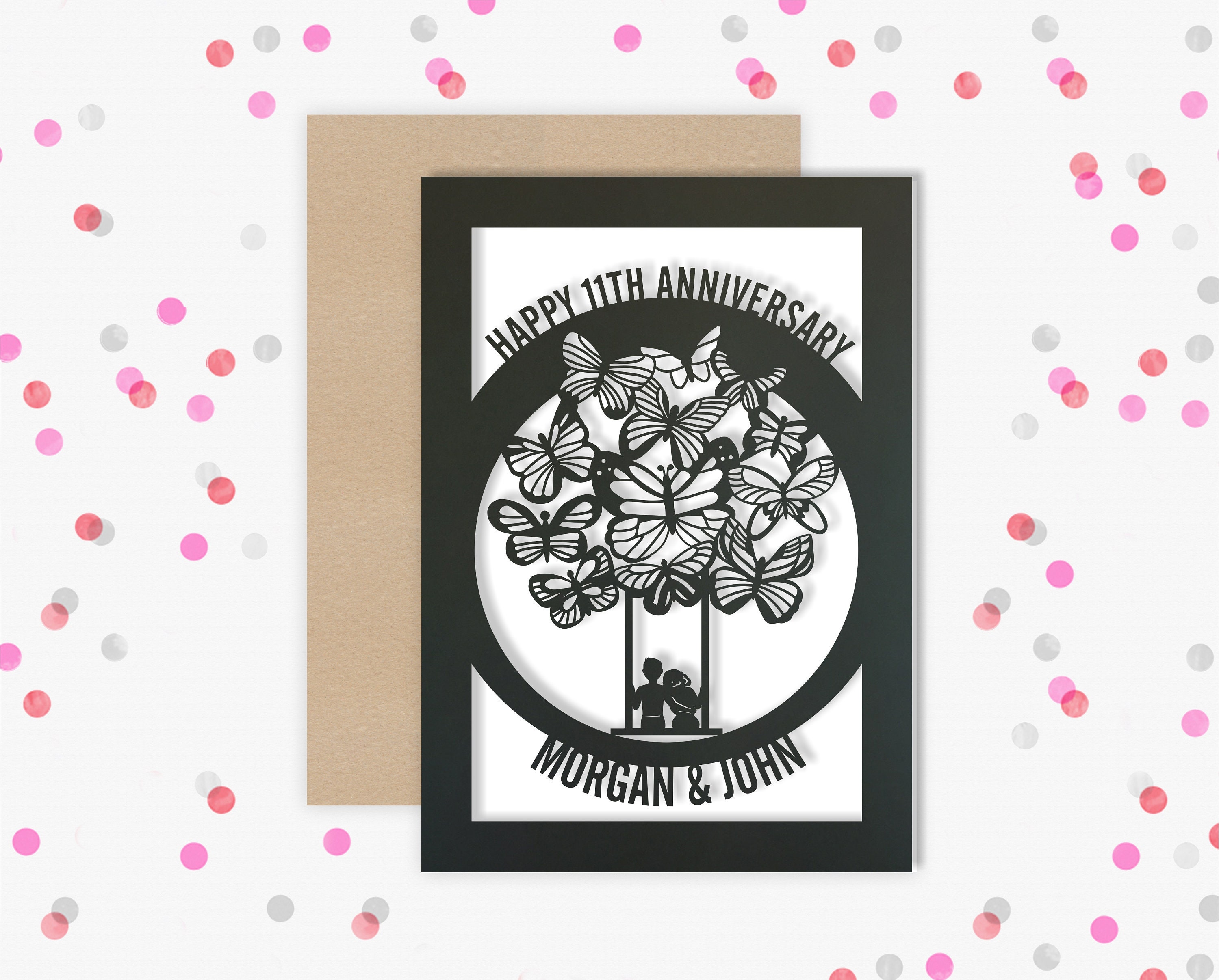 personalised-11-year-wedding-anniversary-card-11th-wedding-etsy