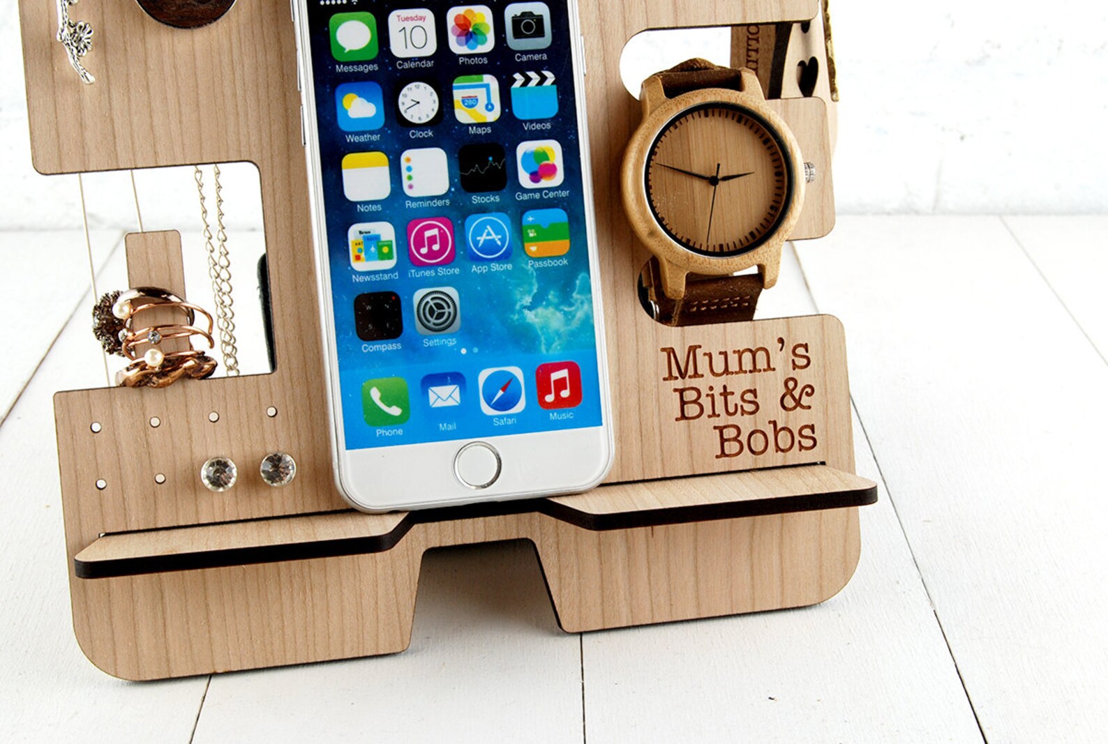 Personalised Docking Station Jewellery Stand Multi Item - Etsy