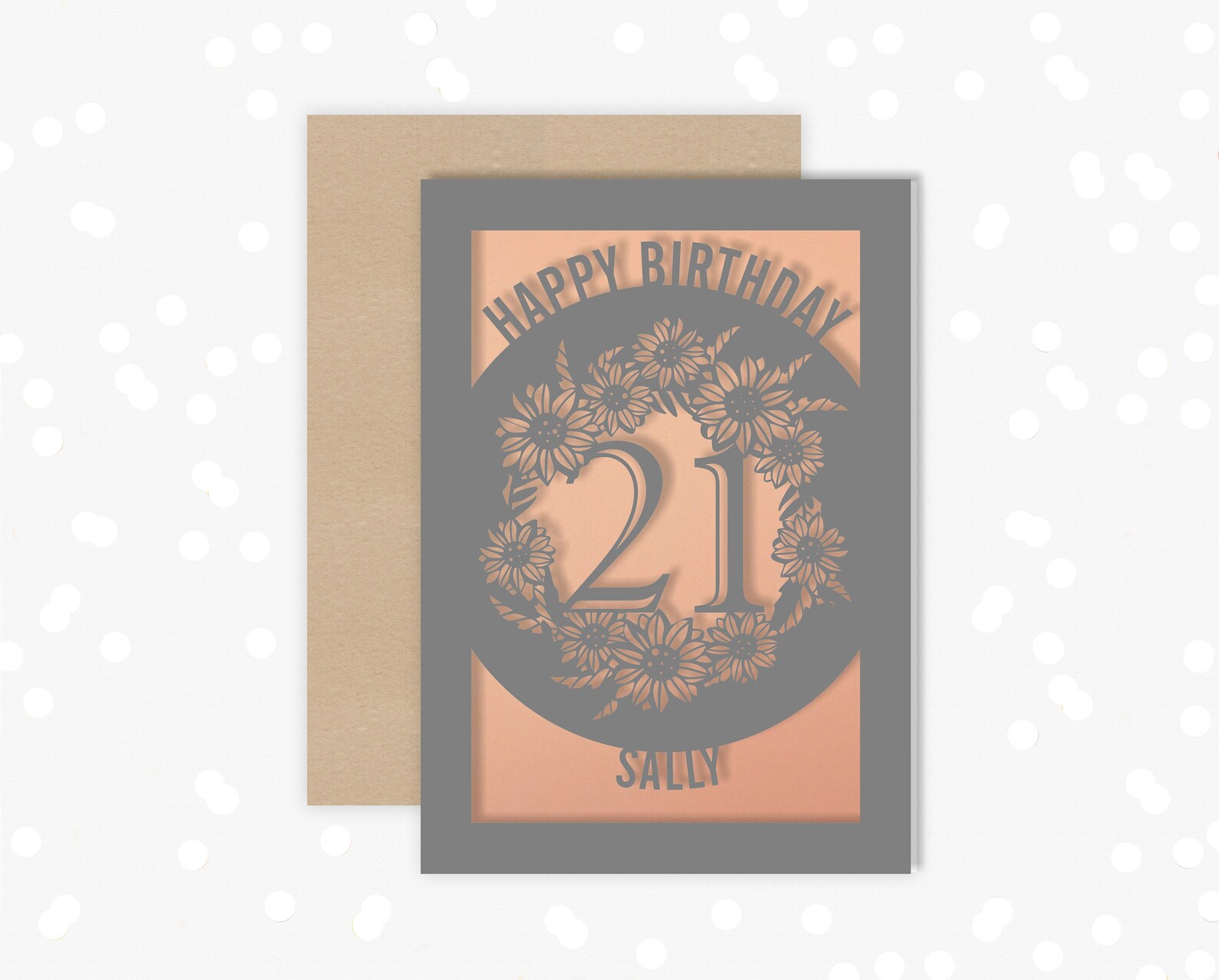 Personalised 21st Papercut Birthday Card With the Name of Your | Etsy UK