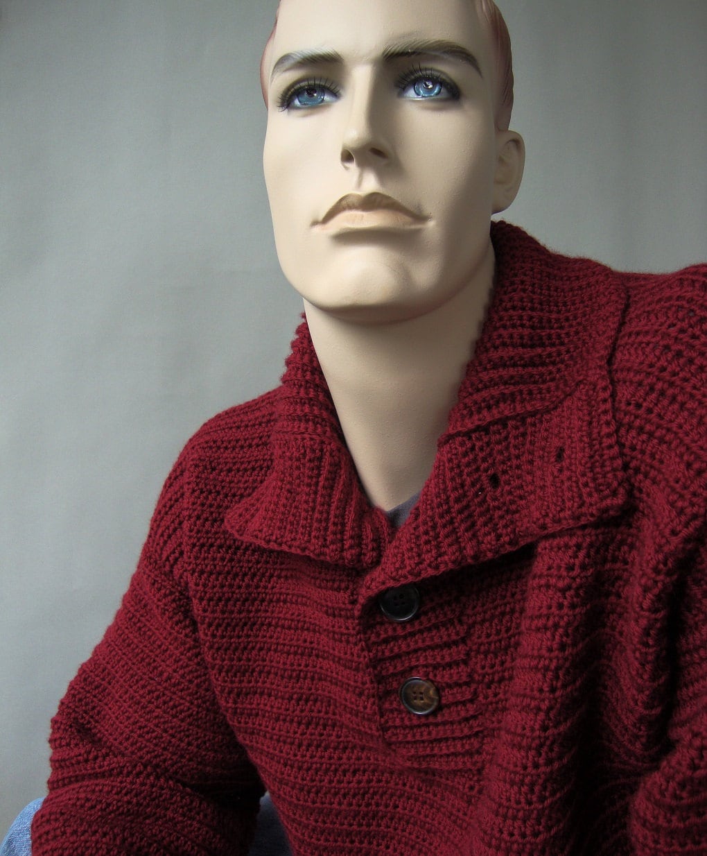 Mens Wool Sweater Wool Sweater Men Men's Crochet | Etsy